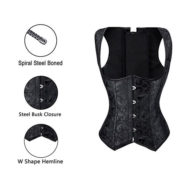 Wholesale Renaissance Brocade Flower Cupless Waist Trainer Underbust ...